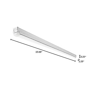 Lithonia Lighting MNSL L23 1LL 120V 40K 80CRI M6 White LED Strip Light, 120V, 2-Foot, 1-Light
