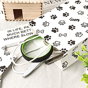 Shindel 24PCS Party Favor Bags, Kraft Paper Retail Grocery Bags Paw Prints Gift Bags with Handles for Christmas Children's Day Boys Girls 5.5 x 2.8 x 7.9 inch