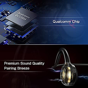 PASONOMI Bone Conduction Headphones, Open-Ear Bluetooth Headphones, Sport Headphones Wireless Running Headset for Workout Gym, Waterproof Bluetooth Headphones Built-in Mic