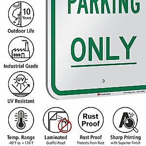 SmartSign "Customer Parking Only" Sign | 12" x 18" 3M Engineer Grade Reflective Aluminum