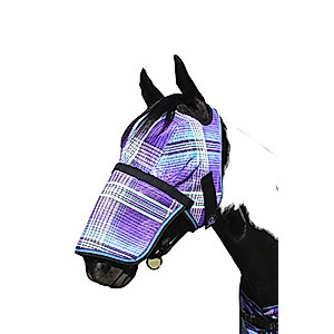 Kensington Signature Fly Mask w/Removable Nose (L-Average, 2017 - Lavender Mint)