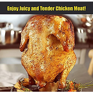 2 Packs Beer Can Chicken Holder for Grill Oven Smoker - Chicken Throne Whole Chicken Roaster With Canister for Crispy Skin And Moist Juicy Meat - Easy To Use And Clean Beer Chicken Stand for Grill