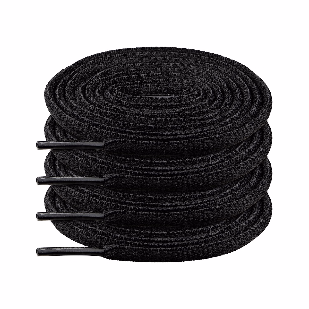 Endoto 2 Pairs Shoelaces Replacement Oval Laces for New Balance 608v5, 530, 806, 1006, 1540v3, 808, 1010 Running Shoes(Color:Black,Size:60Inch)