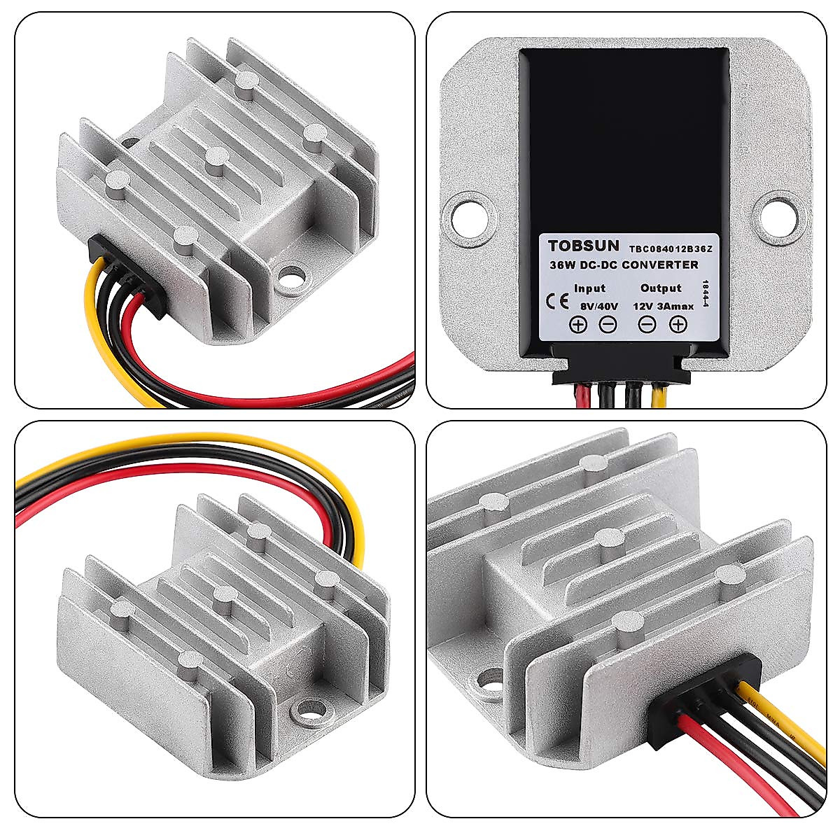 Golf CART Voltage Reducer Automatic Buck Boost Converter DC 8V-40V to 12V 3A 36W Step Down Up Regulator Waterproof Module Transformer