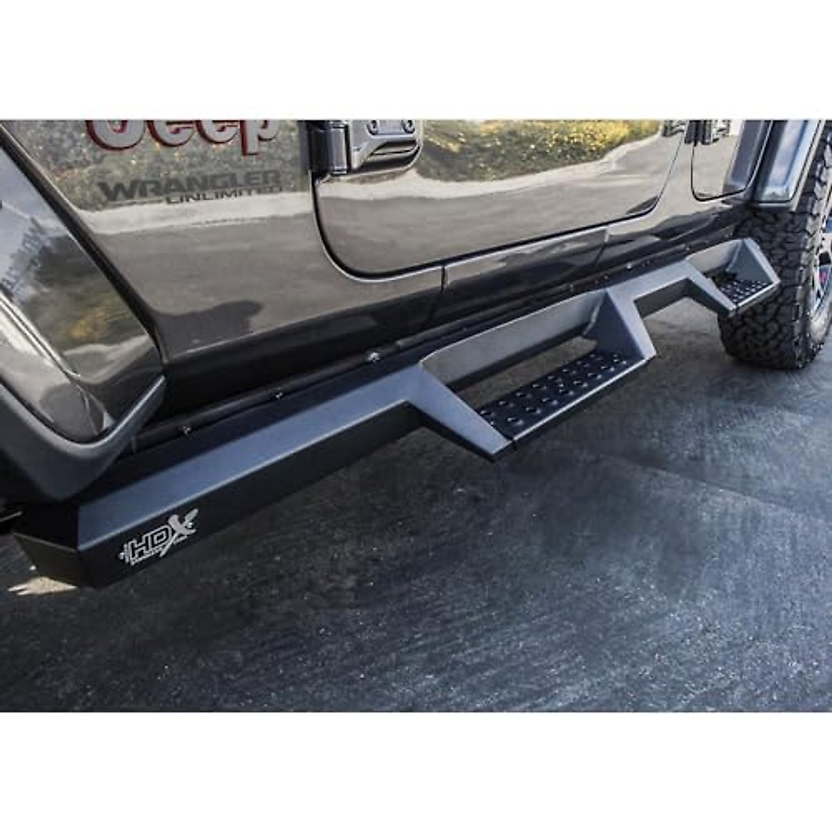 Westin 56-14065 HDX Drop Nerf Step Bars fits 2018-2023 Wrangler JL Unlimited 4dr Textured Black 1 Pair