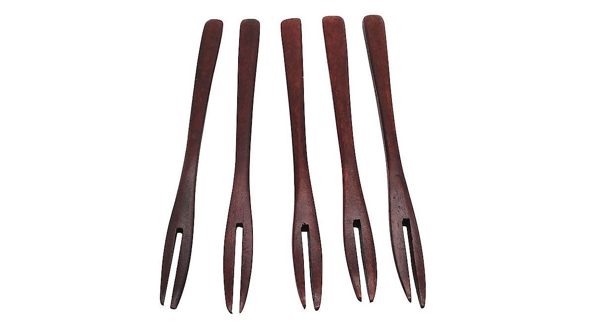 Eco-Friendly Wooden Forks - 5 Pack for All Occasions