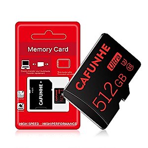 Micro SD Card 512GB Class 10 High Speed Memory Card 512GB TF Card with a SD Card Adapter for Tablet Computer/Phone/Surveillance Tachograph Drone/Action Camera