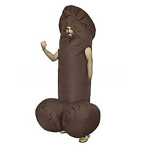Vrogadso Funny Costume, Funny Costume Costumes Inflatable-Coffee Color