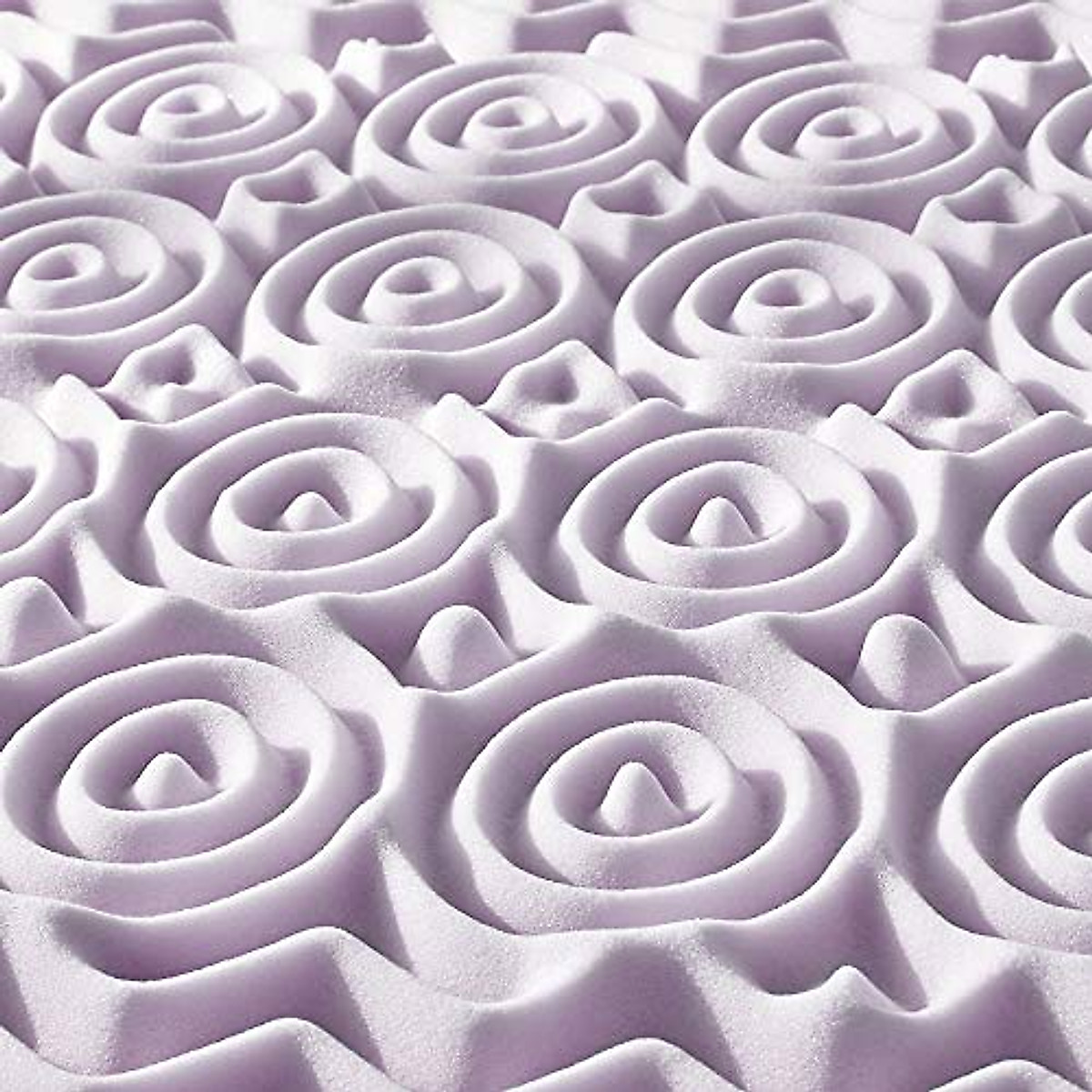 Mellow 1.5 Inch 5-Zone Memory Foam, Soothing Lavender Infusion, Full Mattress Topper