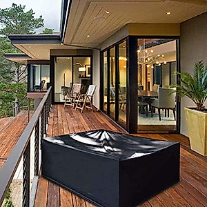 ZHCHL Garden Furniture Covers 213x132x74cm, Furniture Covers for Storage, Outdoor Large Table Covers Waterproof 420D Oxford Cloth, for Sofas and Chairs Protect Set