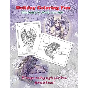 Holiday Coloring Fun by Molly Harrison: Angels, Polar Bears, Fairies, and More!