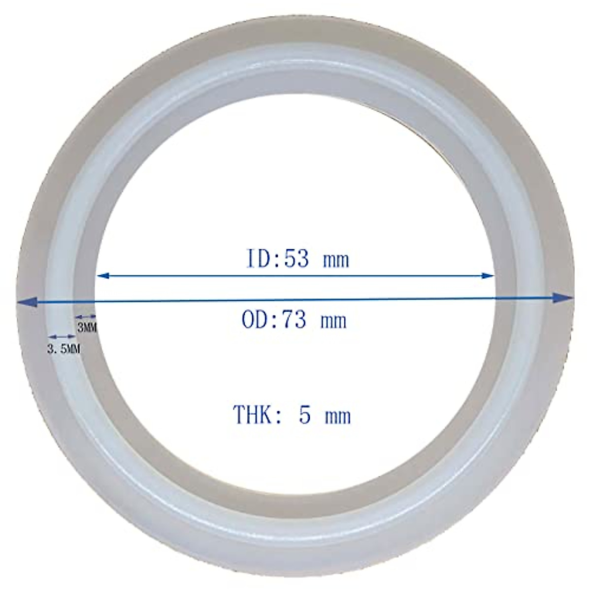 Bamkyait 711-4030 (4) 2" O-Ring Spa Hot Tub Heater Union Ribbed Gasket fit Balboa Gecko O-Ring 7114030B