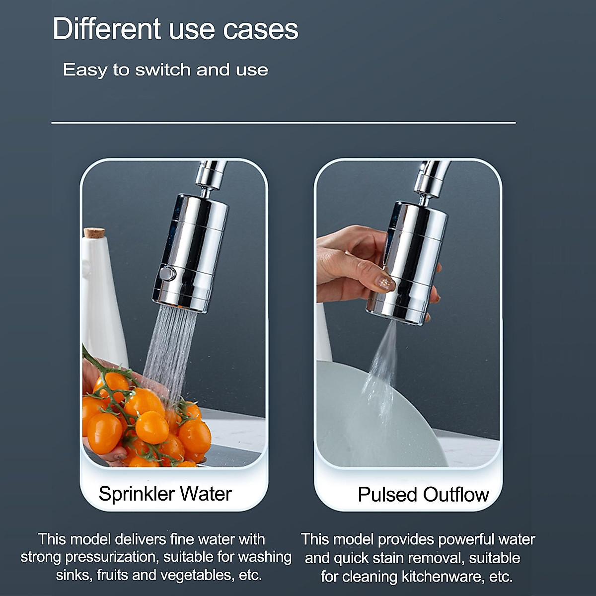 Extendable Faucet Extender - Retractable Flexible Faucet Sprayer with 360° Rotation, Easy-Install No-Tool Design for Kids, Pets, Disabled, Universal Fit for Kitchen Sinks & Bathrooms