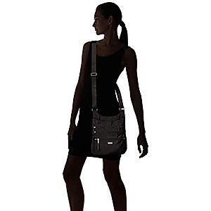 Baggallini womens Around Town Bagg With Rfid Wristlet Handbags, Black, One Size US