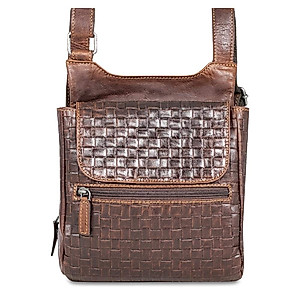 Voyager Woven Slim Crossbody Bag #WF831 (Black)