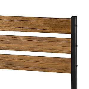 Alkmaar 12 Inch Full Size Bed Frame Platform with Headboard and Footboard No Box Spring Needed Metal-Wood Platform Bedframe, Easy Assembly