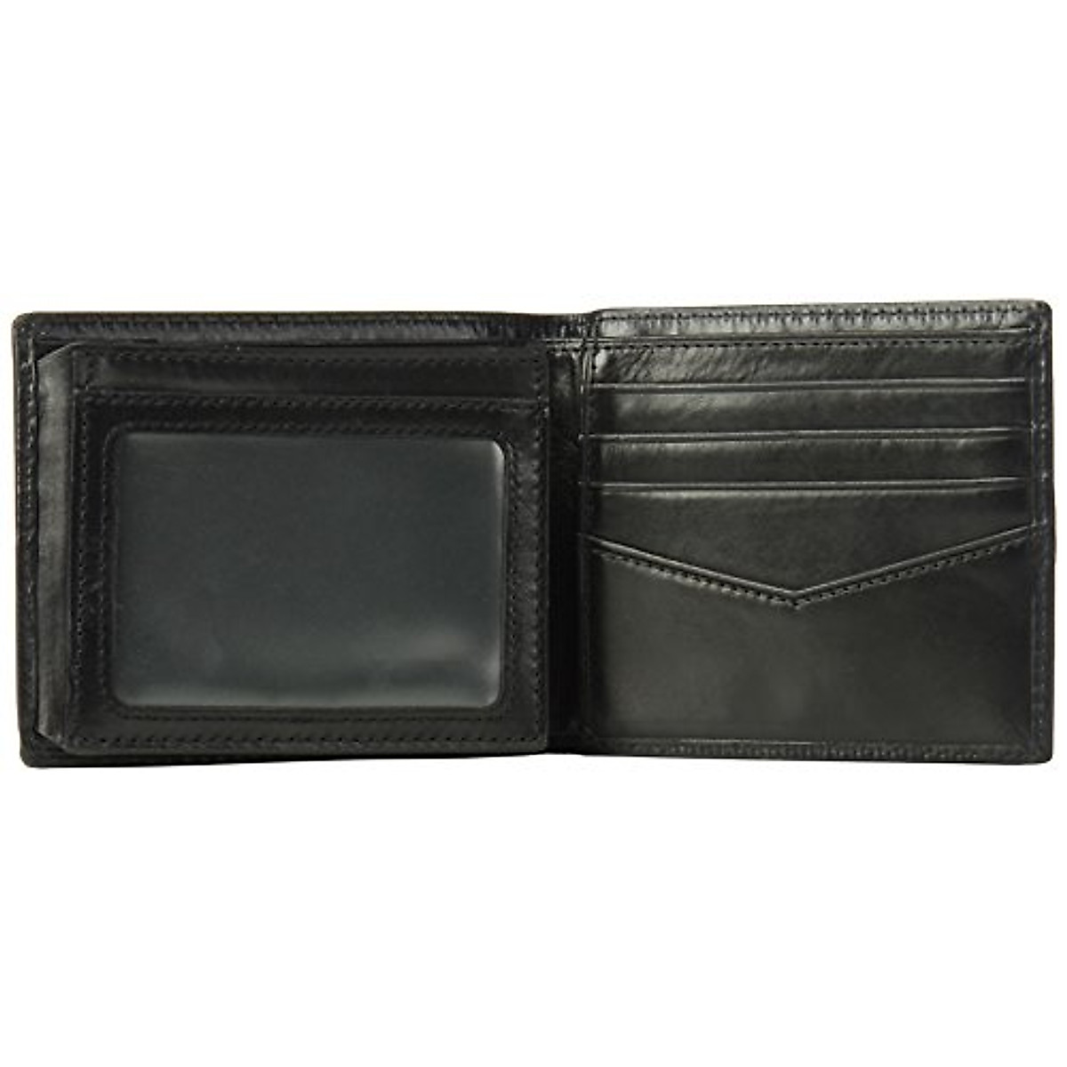 Fossil Men's Ryan Leather RFID-Blocking Bifold with Flip ID Wallet, Black, (Model: ML3729001)