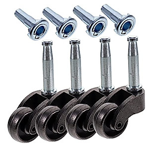 MAGICLULU 12 Pcs Desk Chair Rod Wheel Office Chair Caster Wheels Office Chair Replacement Wheel Heavy Duty Castors Office Chair Wheels for Wood Floors Zinc Alloy Universal Computer Chair