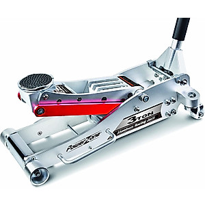 Power Zone 680061 3-Ton Aluminum Hydraulic Racing Jack, Lift Range: 3-3/4” to 19-5/16”,Silver,680061-A