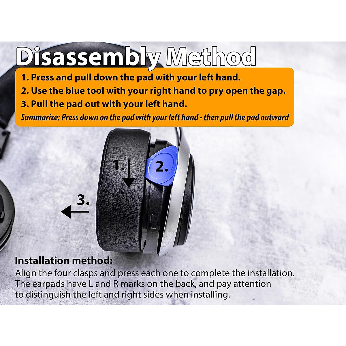 WH 1000XM5 Earpads for WH-1000XM5 (WH1000XM5) by TRANSTEK, Replacement Ear Pads Cushions with High-Density Noise Isolation Foam, Added Thickness-Comfort Leather