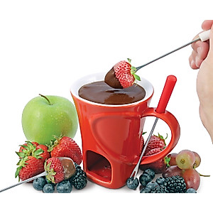 Swissmar F12066 4-Piece Sweetheart Chocolate Fondue Mug Set