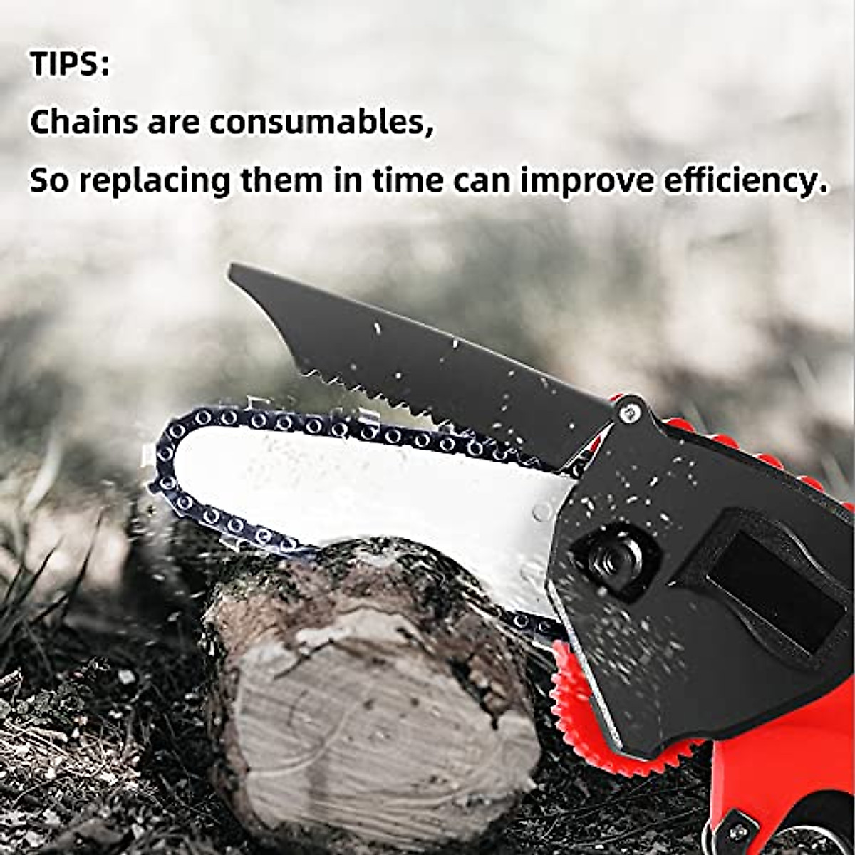 [2 Pieces] 6 Inch Mini Chainsaw Chain, 6 Inch Replacement Chains for Cordless Electric Portable Mini Chainsaw, FIFCHALL Guide Saw Chain for All 6-inch Mini Chainsaws for Wood Branch Cutting