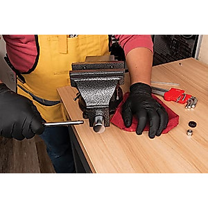 Performance Tool MV8 Hammer Tough Powder Coating, 360 Degree Swivel 8-Inch Bench Vise (7-Inch Jaw Opening, 3-Inch Throat Depth)