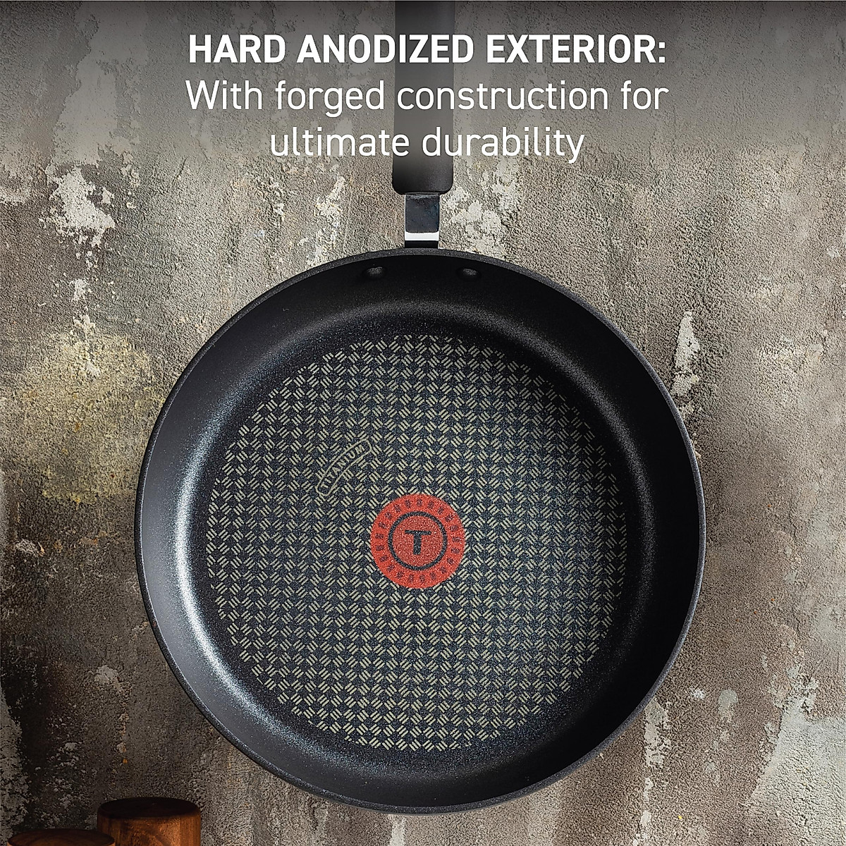 T-fal Ultimate Hard Anodized Nonstick Sauté Pan 8 Inch Oven Safe 400F Cookware, Pots and Pans, Dishwasher Safe Grey