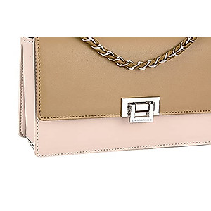 DAVID JONES New Season Party Chain Shoulder Crossbody Small Bag (Vert/Creamy White)