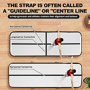 FBSPORT Inflatable Air Gymnastics Mat Training Mats 4/8 inches Thickness Gymnastics Tracks for Home Use/Training/Cheerleading/Yoga/Water with Pump