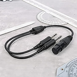 R SPIDER WIRELESS Airbus XLR Headset to General Aviation (GA) Dual Plugs Headset Adapter