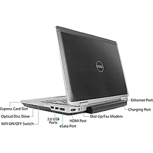 Premium Dell Latitude E6430 14 Inch HD Business Laptop (Intel Core i7-3520M up to 3.6GHz, 8GB DDR3 RAM, 256GB SSD USB, DVD, HDMI, VGA, Windows 10 Pro) (Renewed)