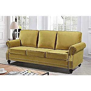 US Pride Furniture Daphne Traditional Chesterfield Velvet Club Sofa