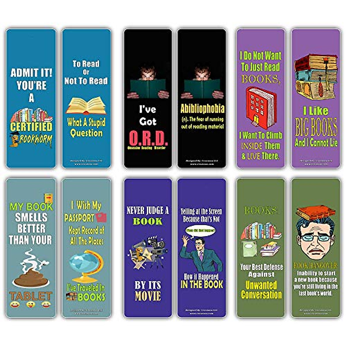 Inspiring Hilarious Literary Bookmarks (30-Pack) – Funny Book Reading Learning Pack - Excellent Party Favors Teacher Classroom Reading Rewards and Incentive Gifts for Book Lovers