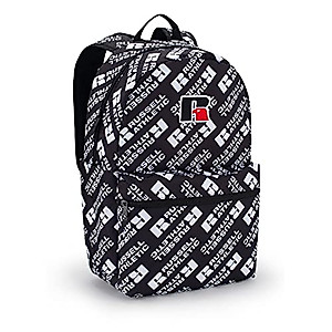 Russell Athletic Men's Backpack, Black/White, One Size