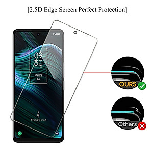 3Pack Screen Protector for TCL Stylus 5G,HD Tempered Glass Film [9H Hardness][Bubble-Free] [Shatter Proof] [Anti-fingerprint] [Easy Installation] Screen Protector Glass Compatible with TCL Stylus 5G