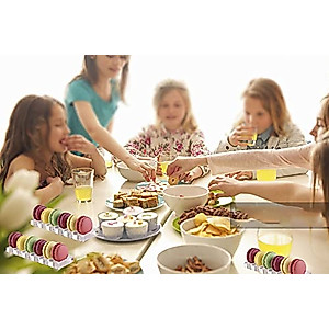 2 Pcs Clear Acrylic Macaron Cake Stand Pick Cookies Display Tray Cake Stand Dessert Display Stand for Wedding Baby Shower Birthday Party Candy Decorative(Capacity:6 & 10)