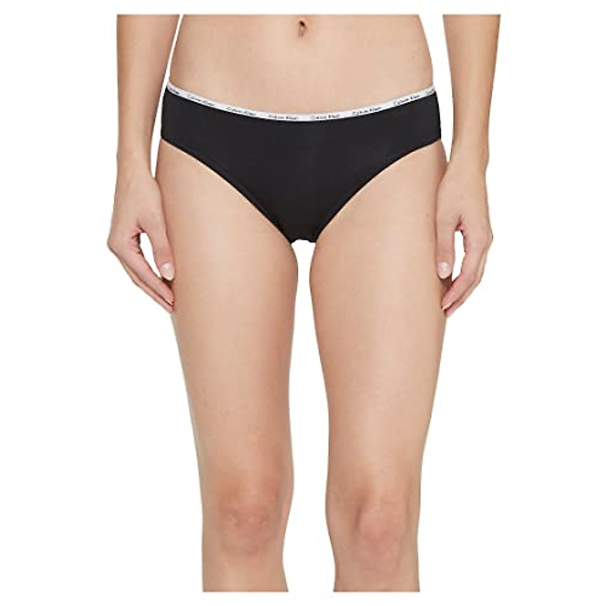 Calvin Klein Women's Cotton Stretch Logo Multipack Bikini Panty, Black/White/Genie/Tender/Coastal, X-Large