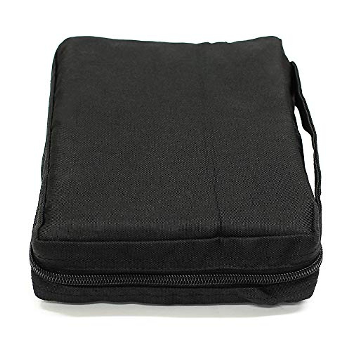 Black Cross Reinforced Polyester Bible Cover Case with Handle, Large