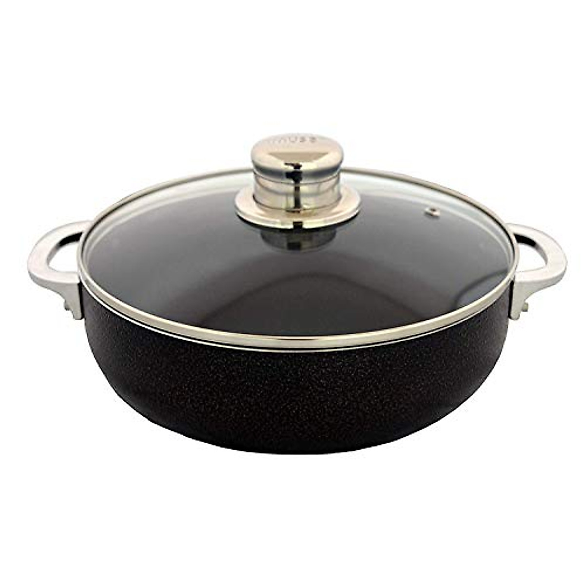 IMUSA USA Nonstick Dutch Oven with Glass Lid 3.2-Quart, Bronzed