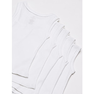 HonestBaby Muscle Tee Sleeveless Toddler T-Shirt Multi-Packs, 5-Pack Bright White, 5T