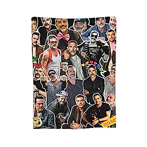 Blanket Jeffrey Dean Morgan Soft and Comfortable Warm Fleece Blanket for Sofa,Office Bed car Camp Couch Cozy Plush Throw Blankets Beach Blankets