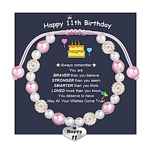 JoycuFF Birthday Gifts for Girls 11 Year Old Girl Birthday Gift Ideas Birthday Gift for 11 Year Old Girls Cute Birthday Bracelets for 7 Year Old Birthday Bracelets for Girls Age 10-12