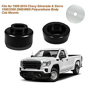 7-141 Body Cab Mounts for 1999-2014 Chevy Silverado & Sierra 1500/2500 2WD/4WD —— Body Mount Bushing Kit (24PCS Black)