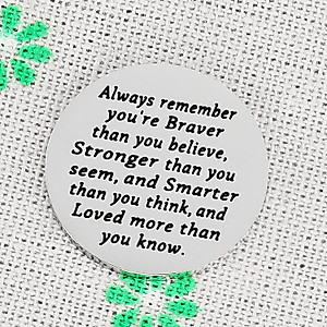 Ahaeth Pocket Hug Token Gifts for Women Men Teenagers Girls You are Stronger Than You Think Inspirational Jewelry Pocket Hug Encouragement Coin