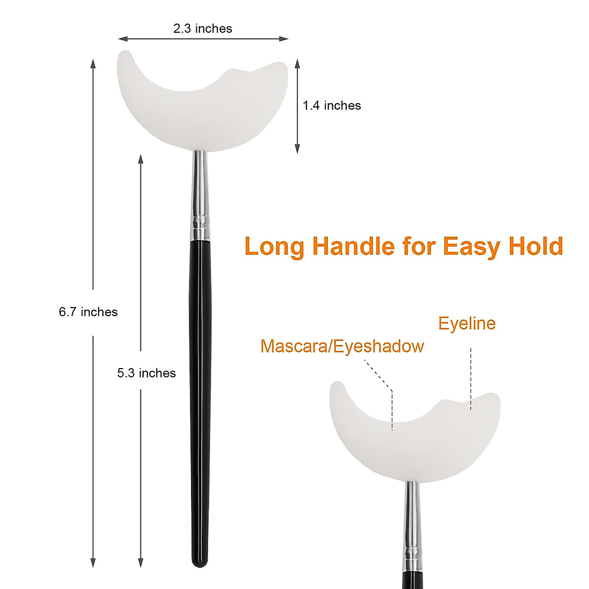 2 Pcs Lash Shield For Applying Lashes, Mascara Guard Shields, Reusable Eyelash Shields Guard, Under Eye Guards for Mascara, Eye Makeup Tools(Black Handle)