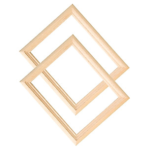 CIMAXIC 2pcs Miniature Photo Frame Tiny Picture Frame Mini House Accessories Dollhouse Photo Frame Mini Photo Frame Dollhouse Miniature Accessories Picture Frames Doll House Decor Wood