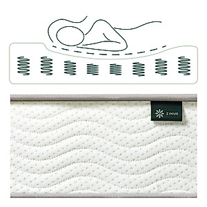 ZINUS 10 Inch Foam and Spring Mattress and SmartBase Metal Mattress Foundation Set / Bed and Mattress Set / No Box Spring Needed / Mattress in a Box, Full