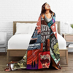 American Dave Rock Matthews Band Blanket Throw, Ultra-Soft Fleece Flannel Blanket Lightweight Throw Blankets for Couch Sofa Living Room for Kids Adults 50"X40"