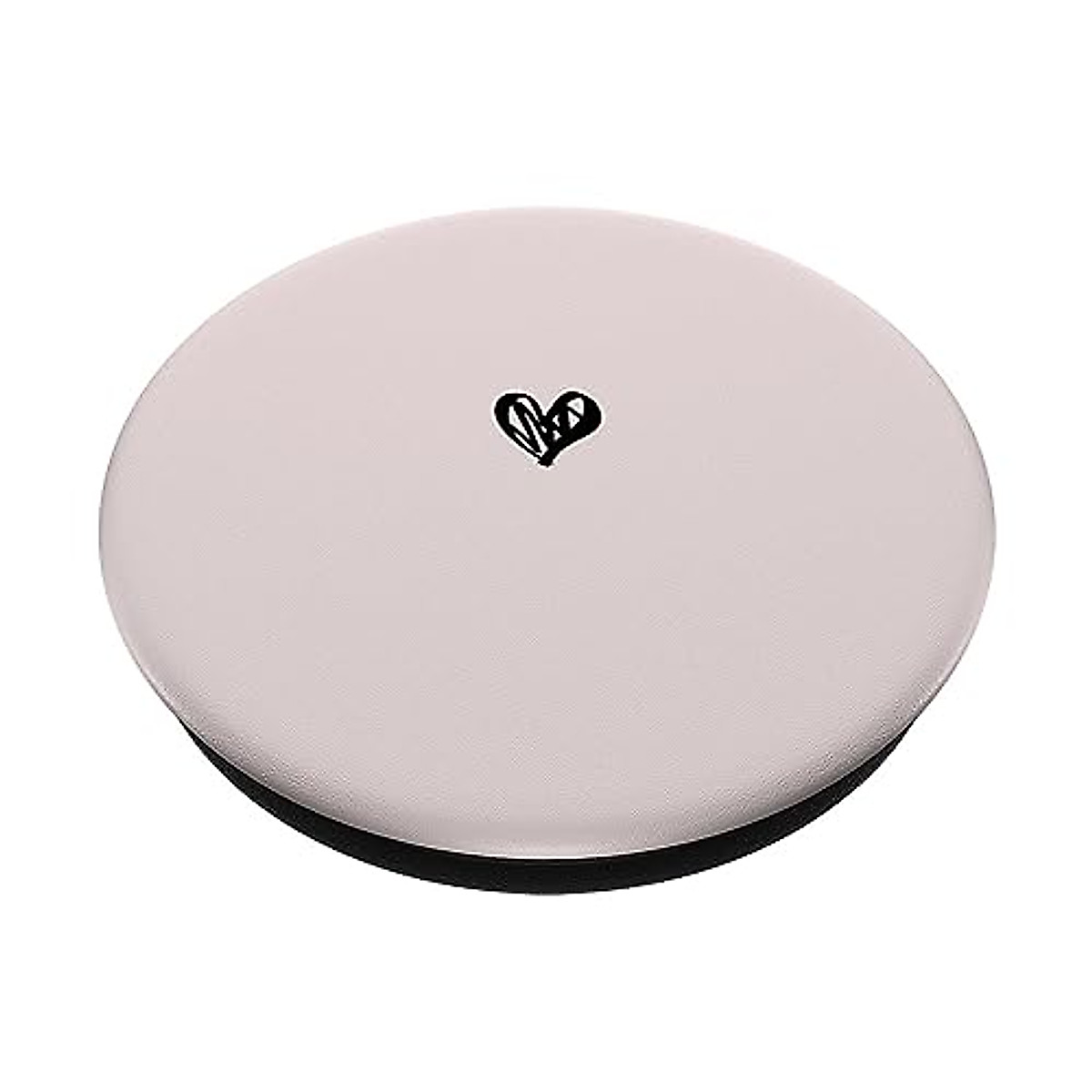 Pink Hand Drawn Heart Love Minimalist PopSockets Swappable PopGrip